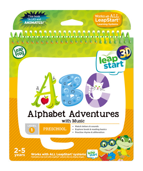 LEAP FROG LEAPSTART 3D Level 1 ABC Alphabet Adventures Activity Book ...