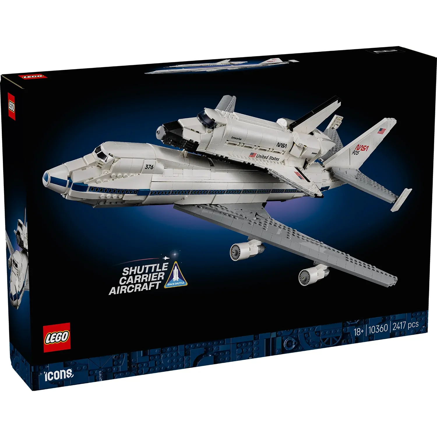 LEGO ICONS Shuttle Carrier Aircraft 10360