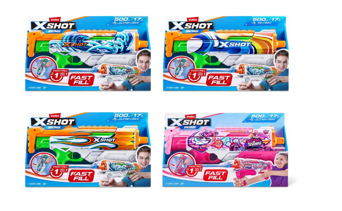 XSHOT Fast Fill Skins Hyperload Water Blaster Assorted; One Supplied